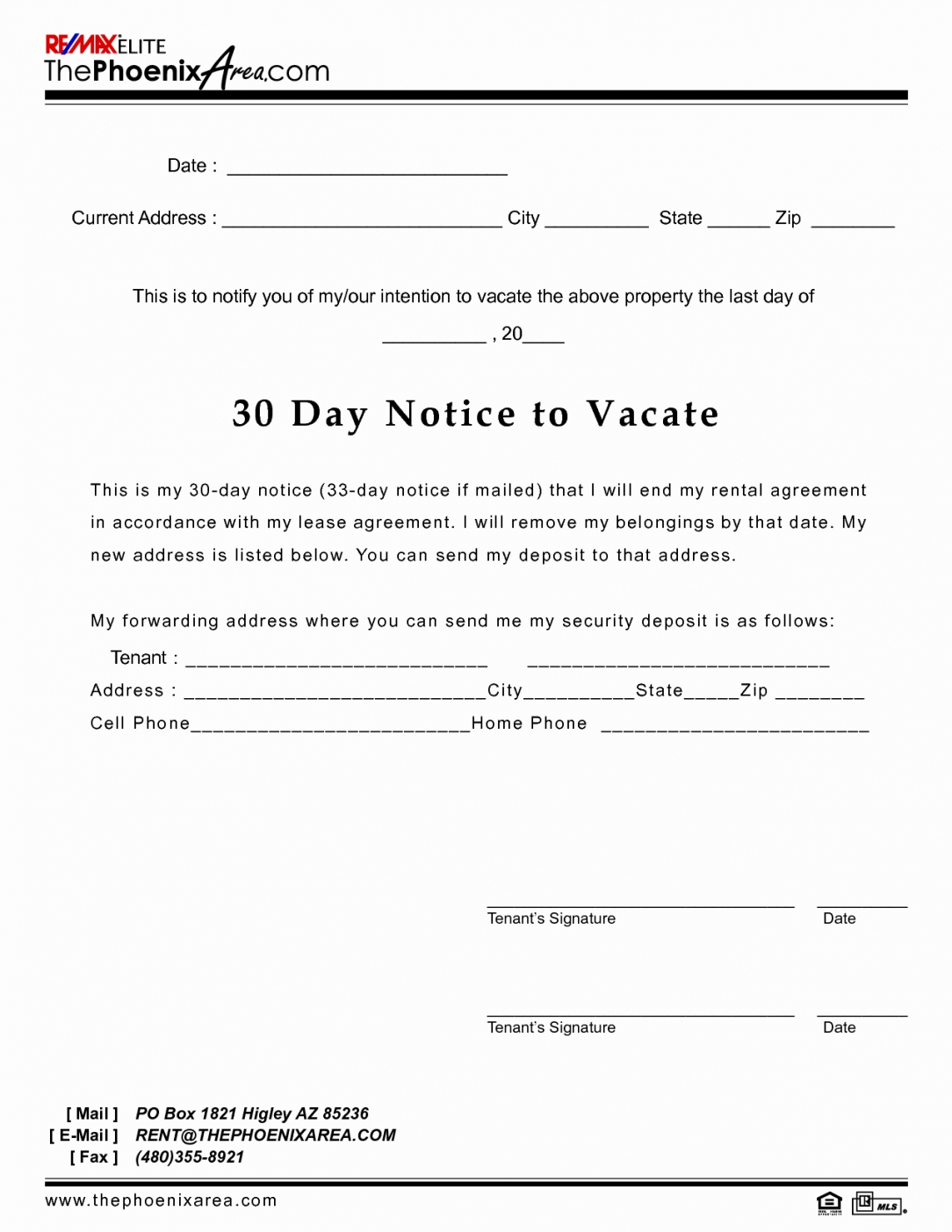 Notice To Move Out Template Example Tacitproject