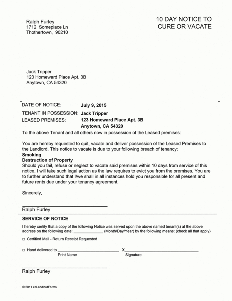 Best Eviction Notice Template Oklahoma Word Example Tacitproject