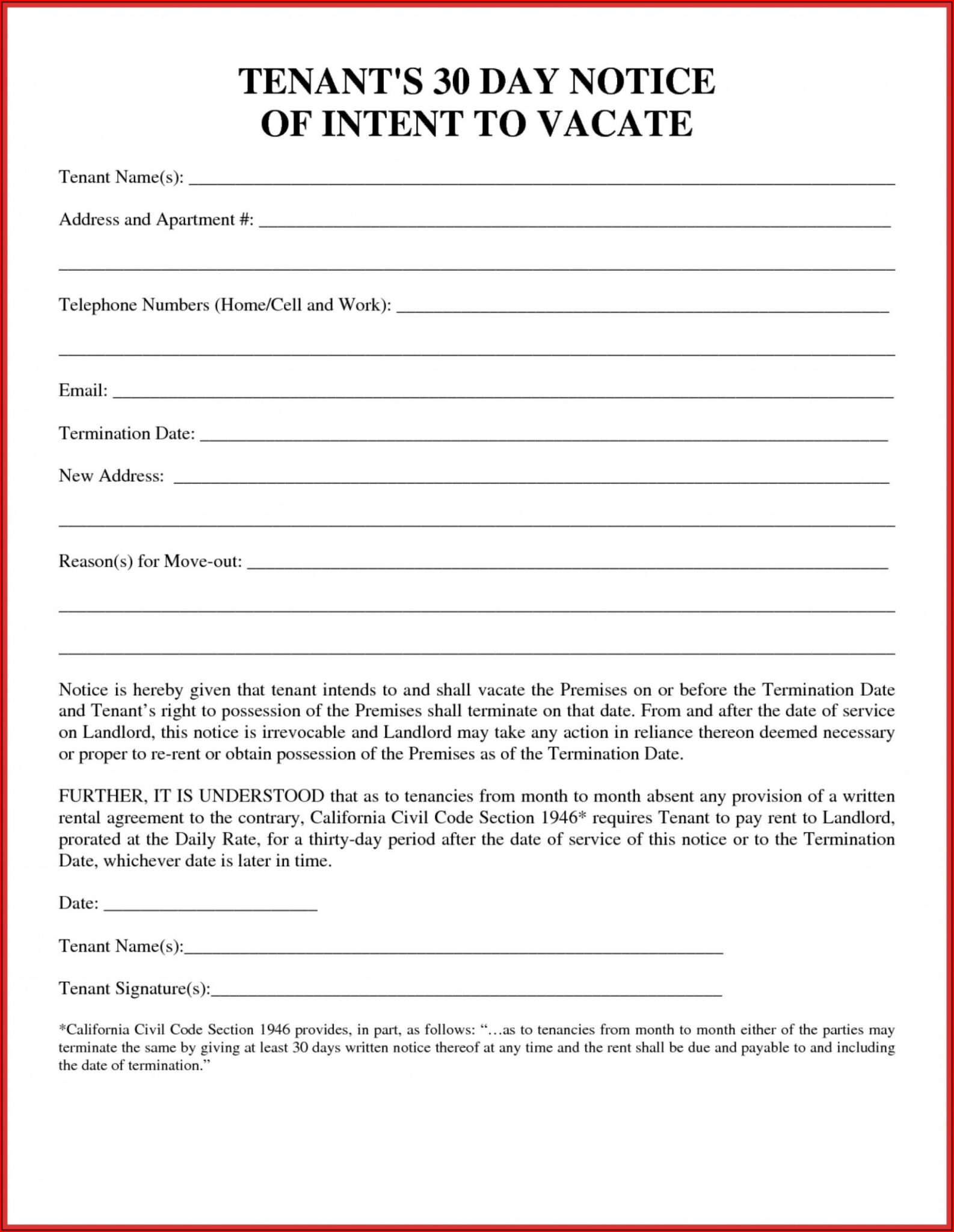 30 Day Eviction Notice Template Texas Doc Example - Tacitproject