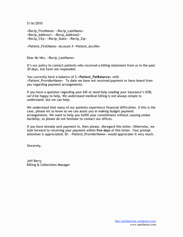 Best Collection Letter Template Final Notice Doc Sample - Tacitproject