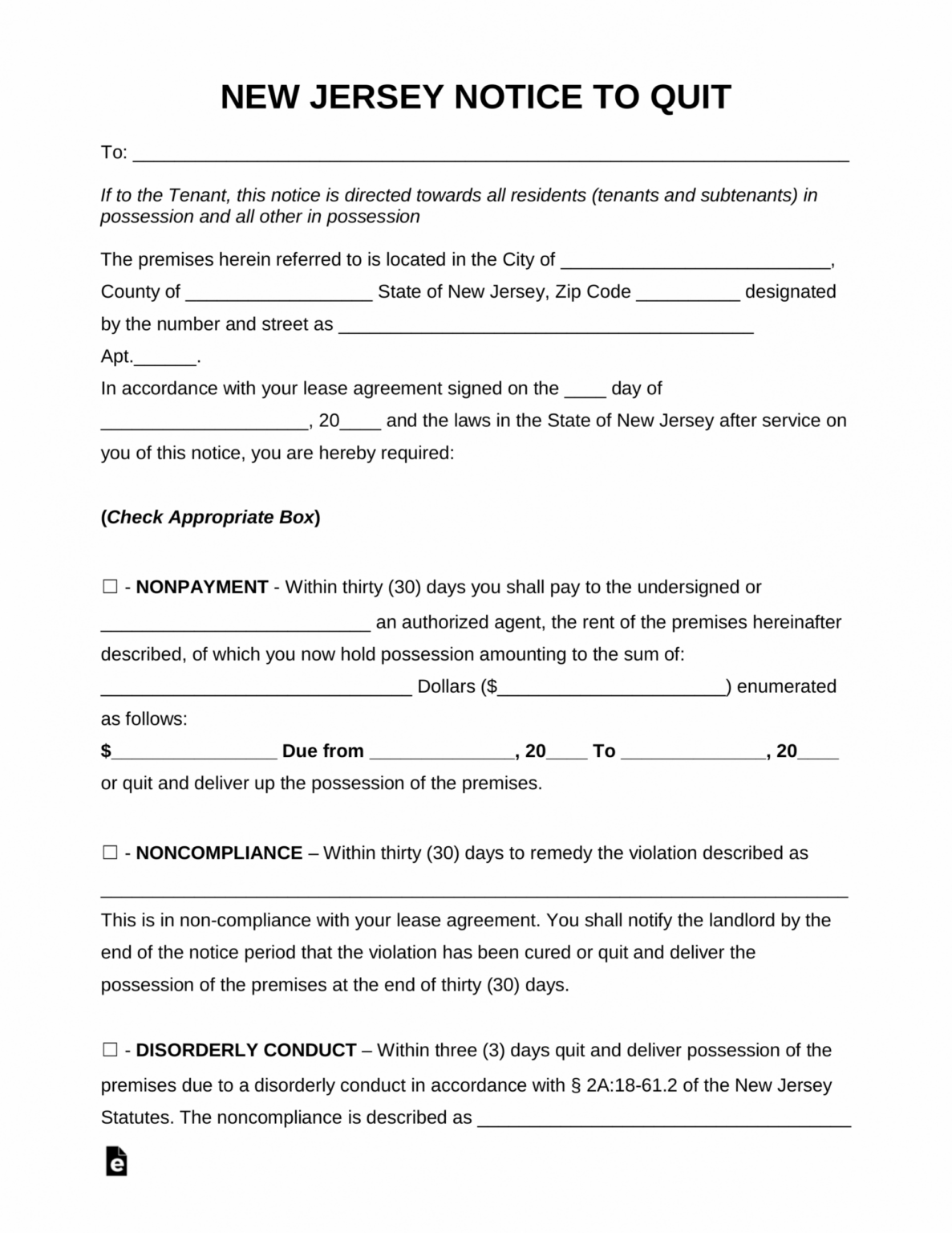 Free Eviction Warning Notice Template Word Sample - Tacitproject