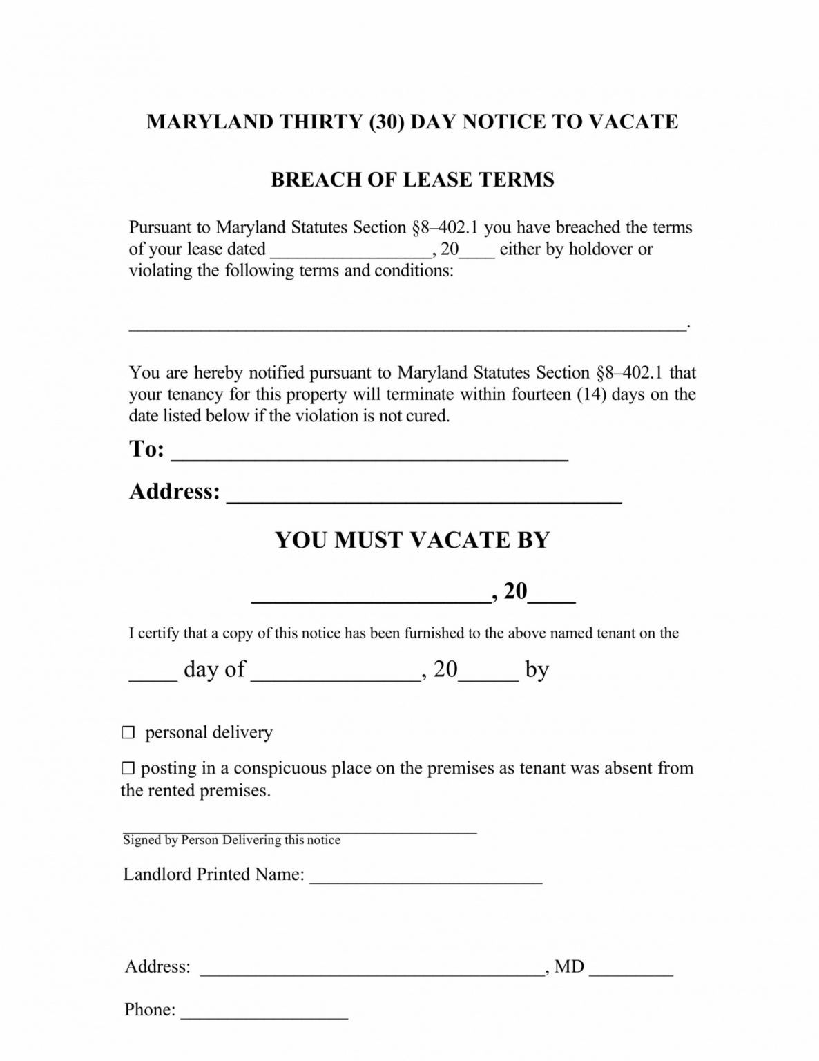 Professional 30 Day Eviction Notice Template California PDF Tacitproject