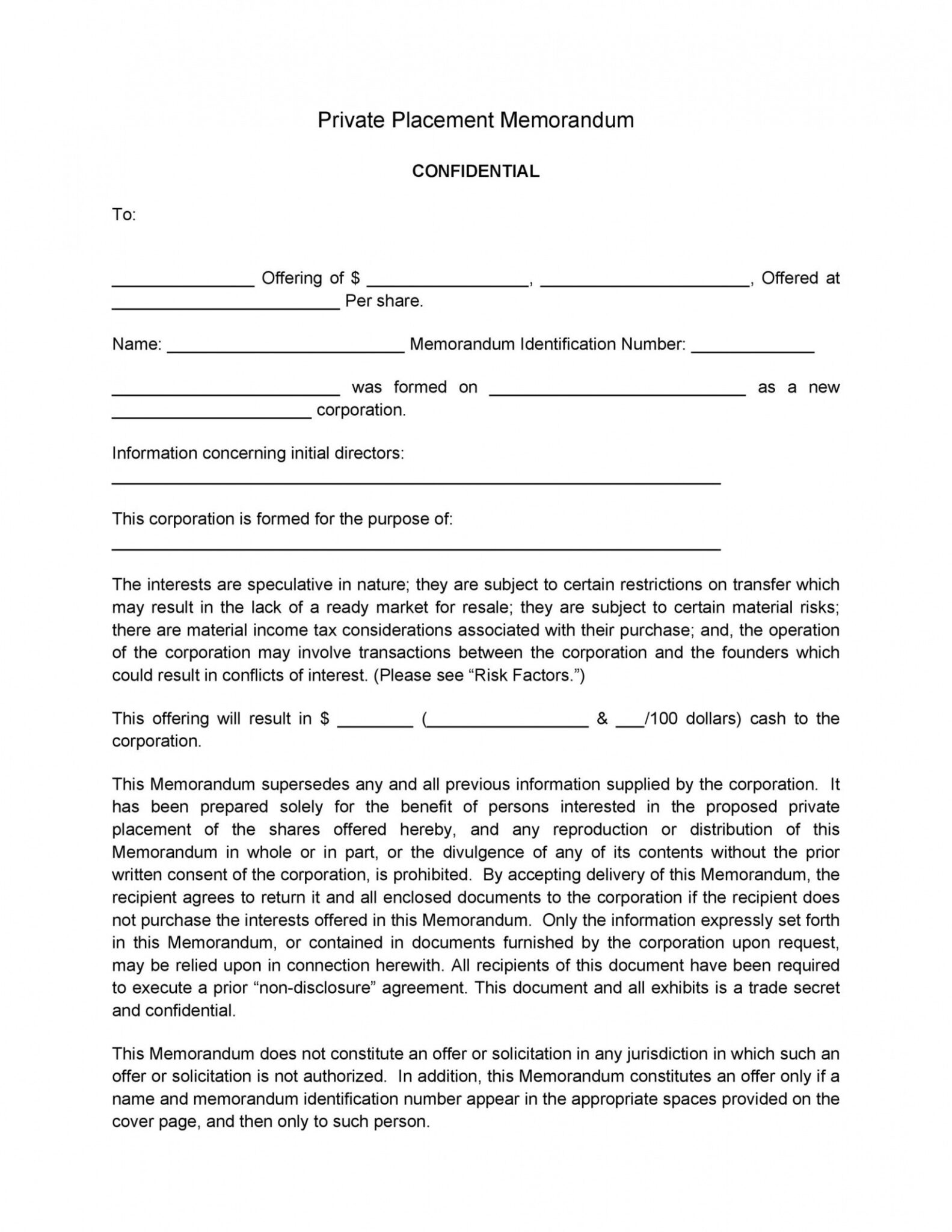 Best Risk Memorandum Template Doc Sample - Tacitproject