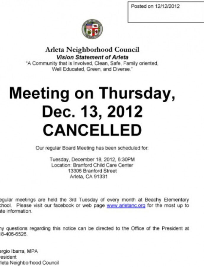 Event Cancellation Notice Template