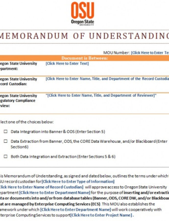 Tongue And Quill Memorandum Template