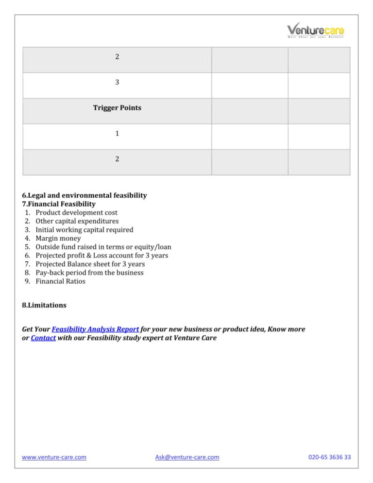 Editable Feasibility Report Template Excel Example - Tacitproject