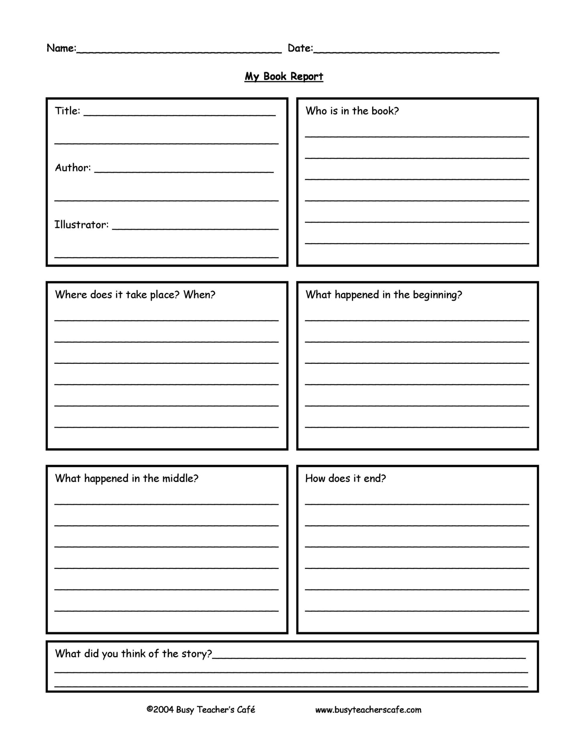 Professional Book Report Template For 5Th Graders Excel Sample 