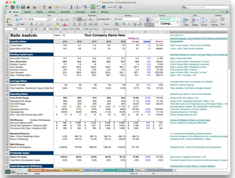 5 Financial Ratio Analysis Report Template Docx - Tacitproject
