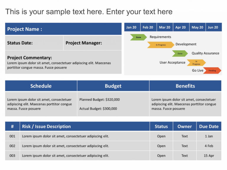 6 Printable Agile Project Management Status Report Template Example ...