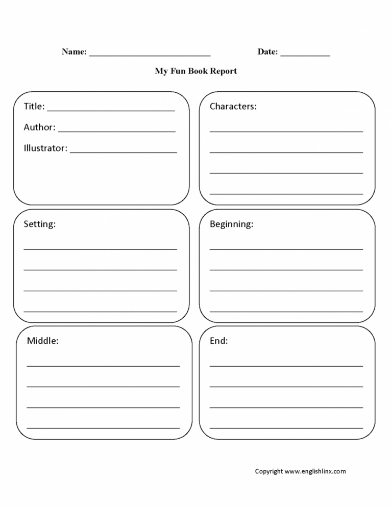 7 Editable Book Report Template For 5Th Grade Word - Tacitproject