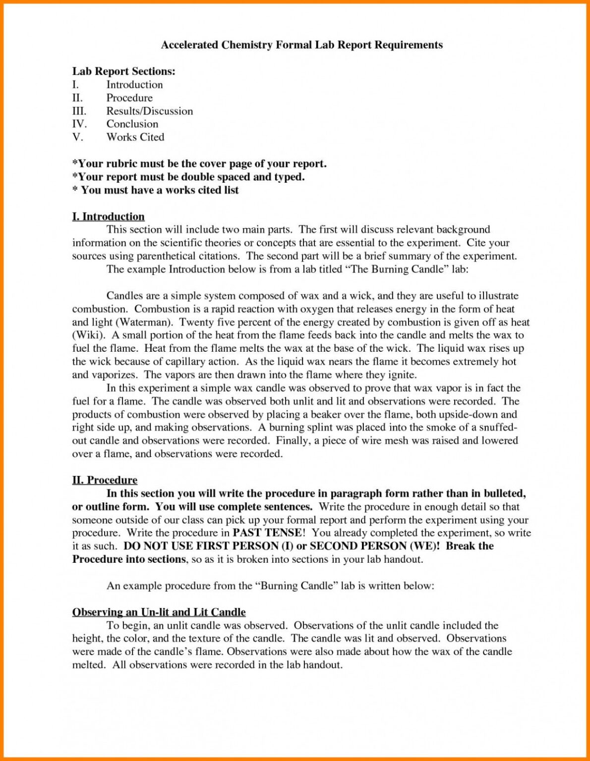 7 Editable Formal Lab Report Template Chemistry Doc - Tacitproject