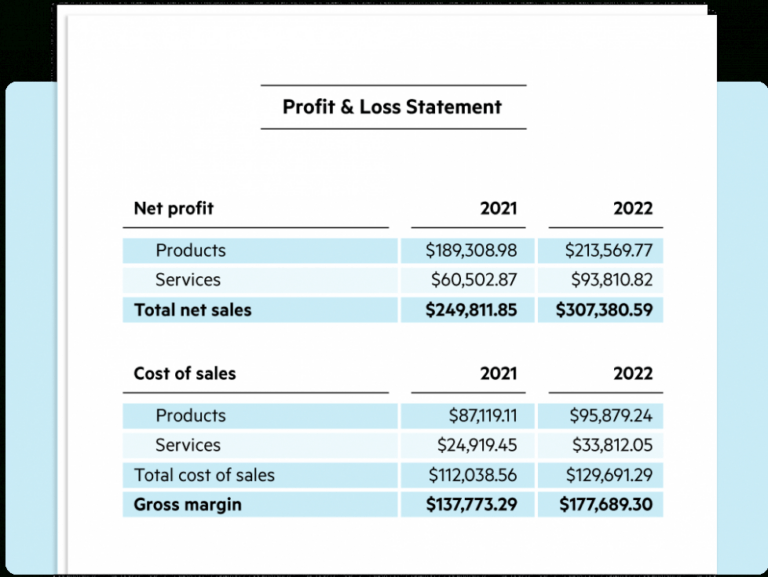 Profit And Loss Report Template PDF - Tacitproject