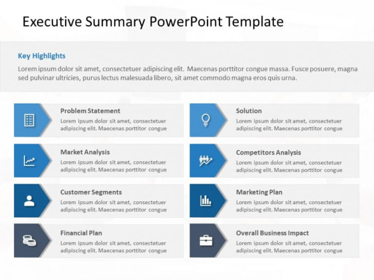 6 Executive Summary Business Report Template Excel - Tacitproject