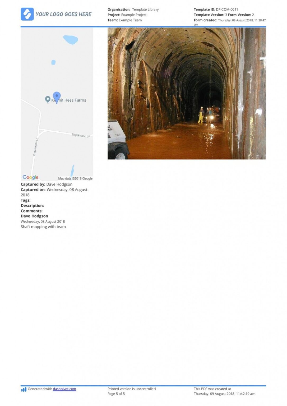 6 Printable Construction Field Observation Report Template Example ...