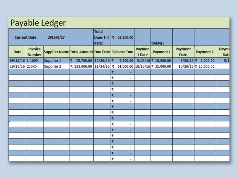 Accounts Payable Aging Report Template