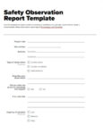 Construction Field Observation Report Template