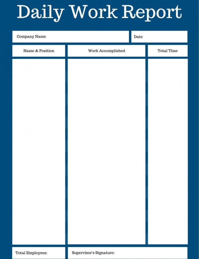 A3 Project Status Report Template