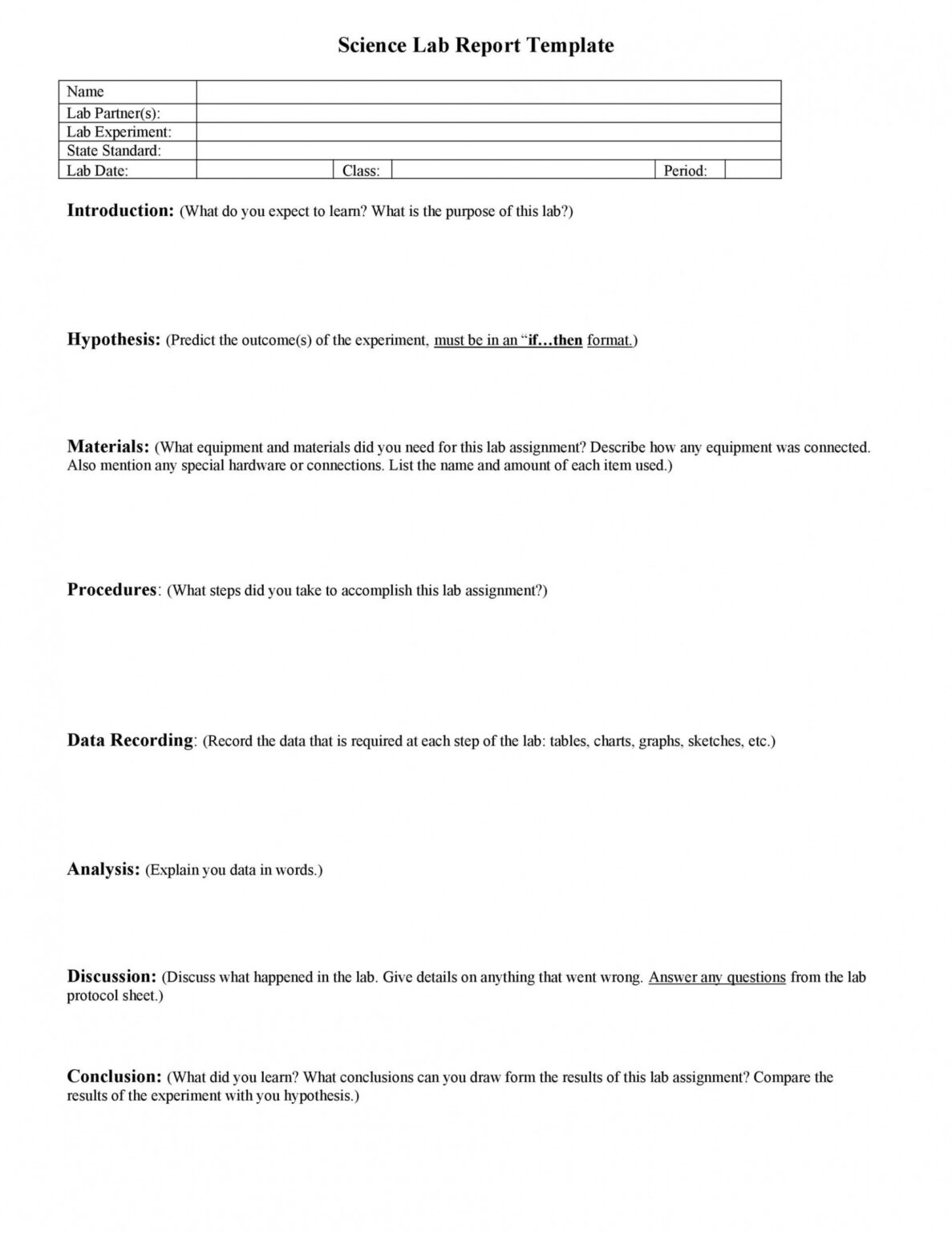 6 Printable Ib Chemistry Lab Report Template - Tacitproject