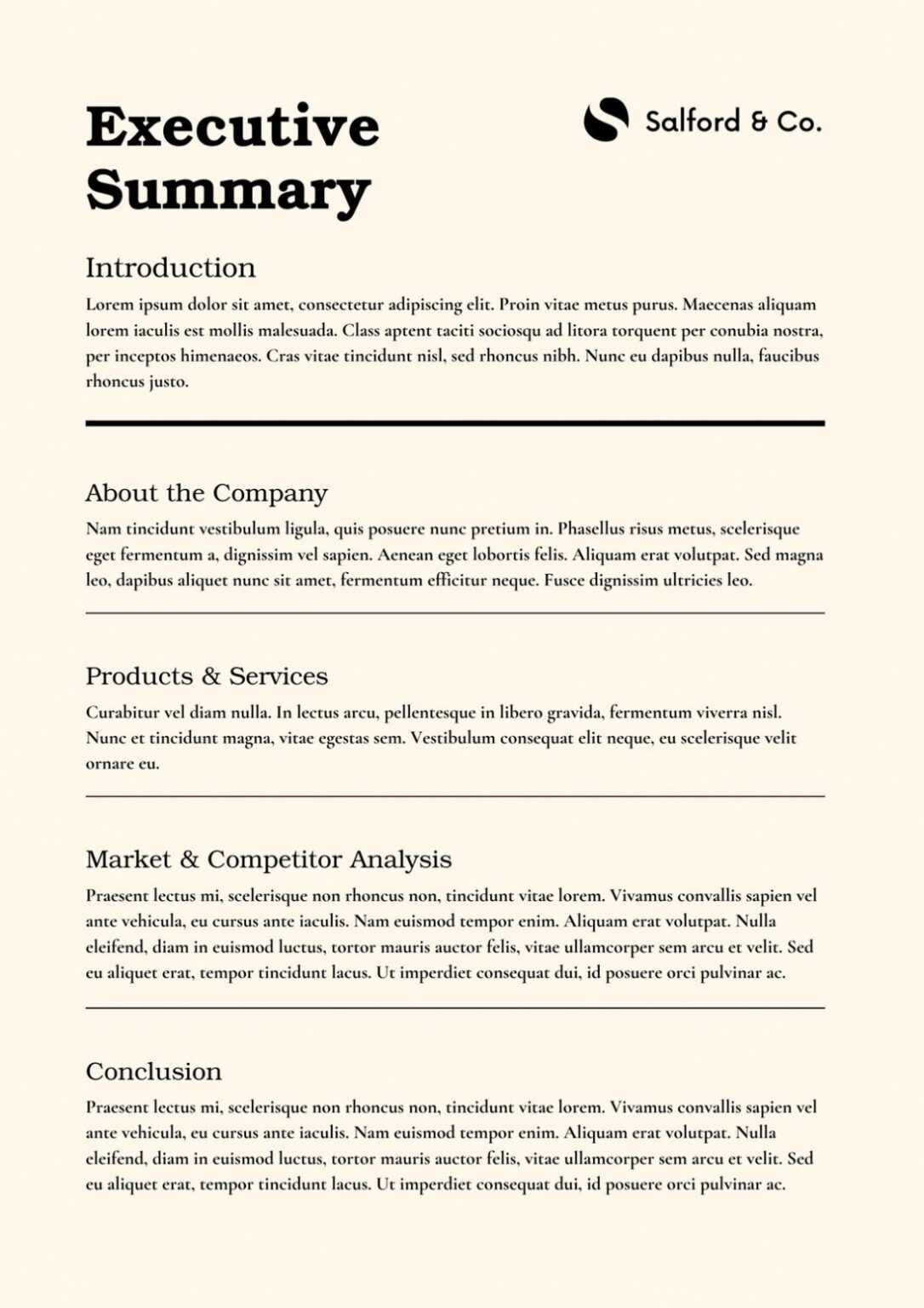 Post Incident Executive Summary Report Template