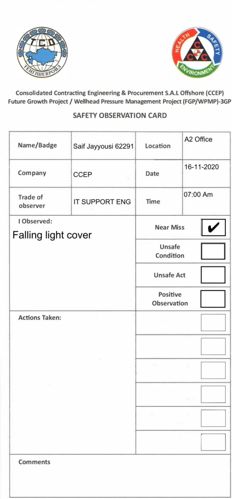6 Editable Safety Observation Report Template Word - Tacitproject