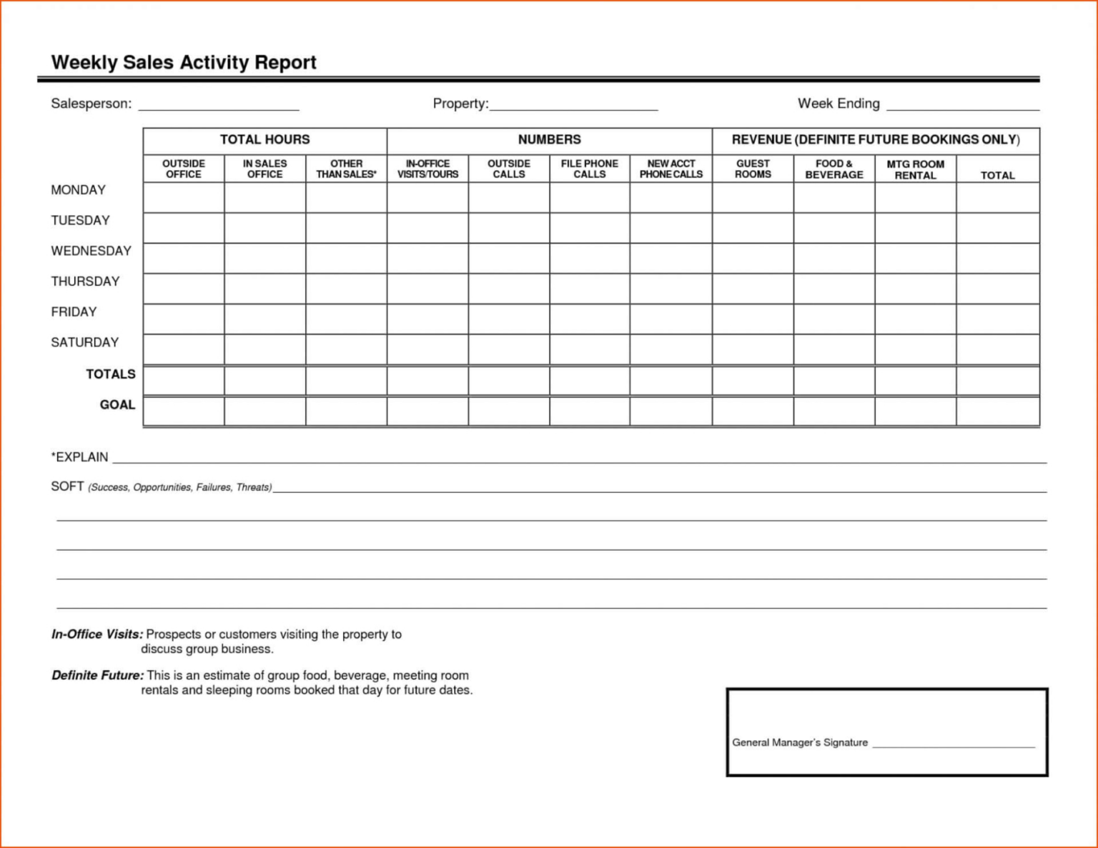 6 Editable Sales Rep Visit Report Template Docx - Tacitproject