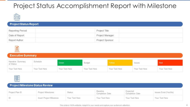 Free Editable Monthly Accomplishment Report Template Sample - Tacitproject
