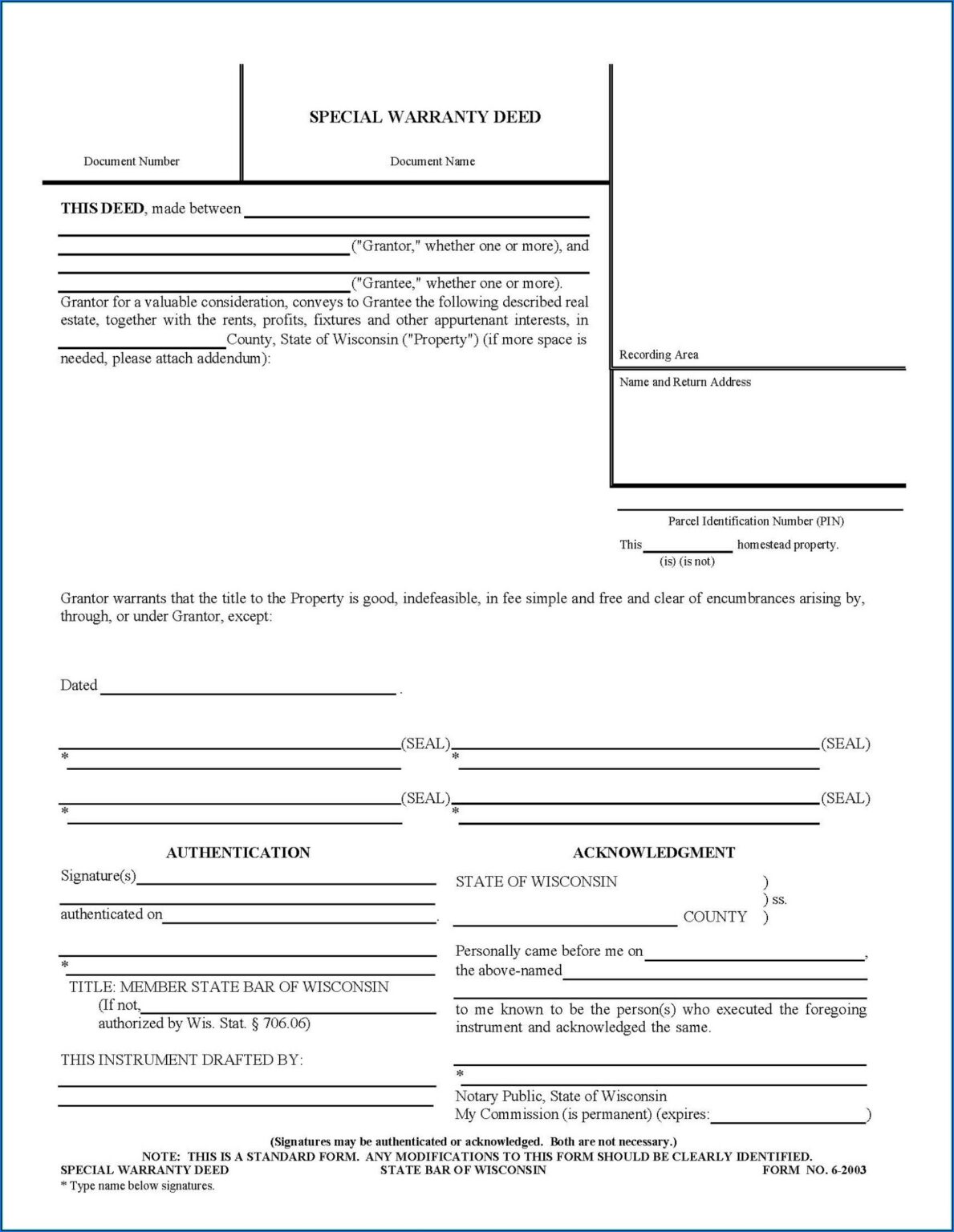 Florida Quit Claim Deed Form Template