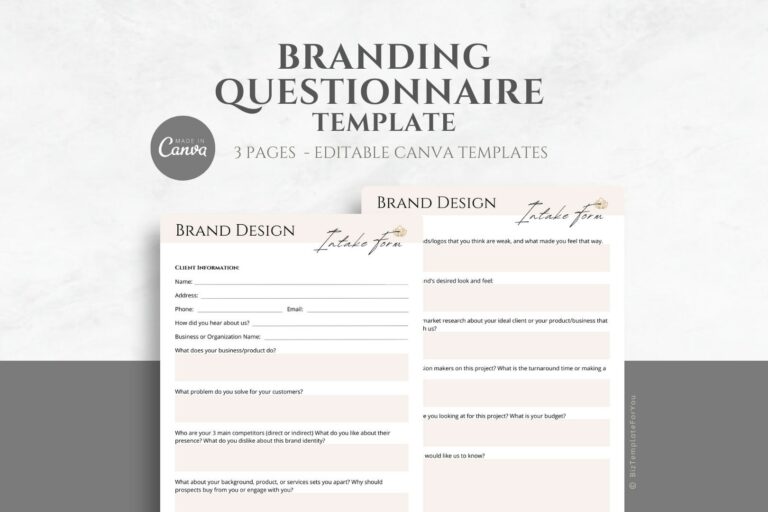 Branding Questionnaire for Clients Template